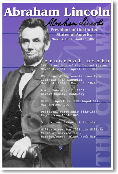 Abraham Lincoln - The Civil War - PosterEnvy.com