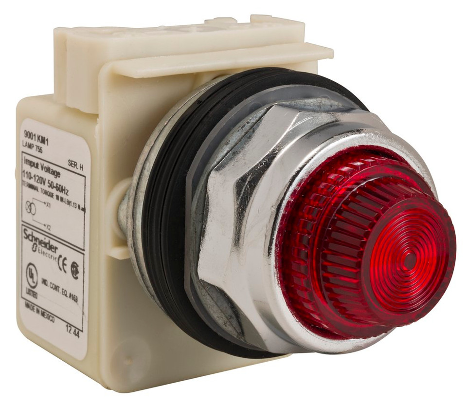 9001KP1R31 Square D Red Pilot Light 30mm - Breaker Outlet