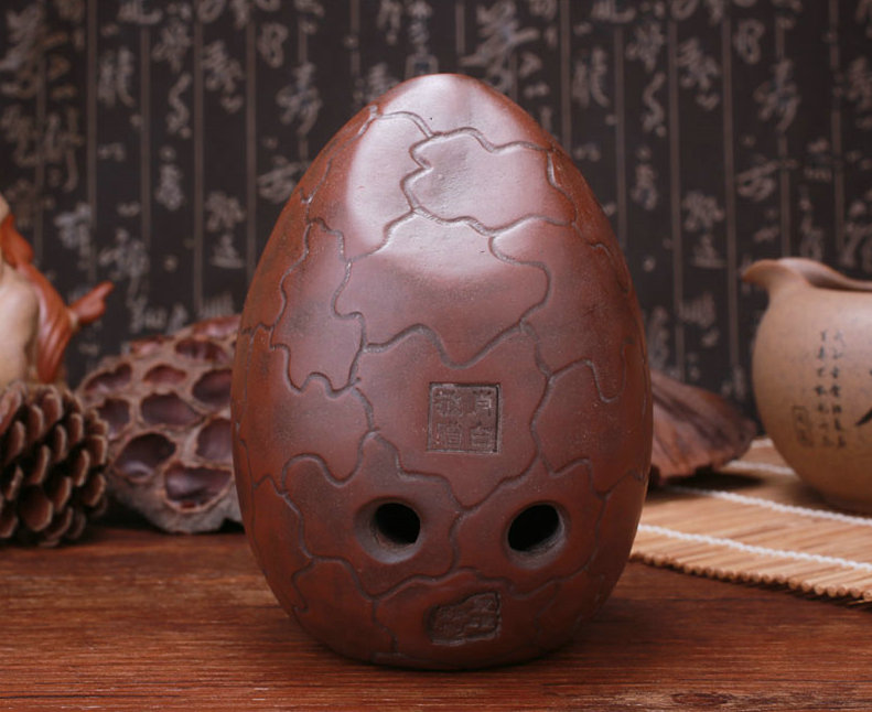 Buy Professional Chinese Clay Flute Ancient Xun Instrument Egg Pattern ...