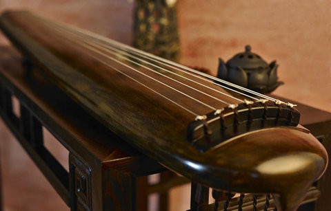 Buy Professional Level Aged Fir Guqin Instrument Chinese 7 String ...