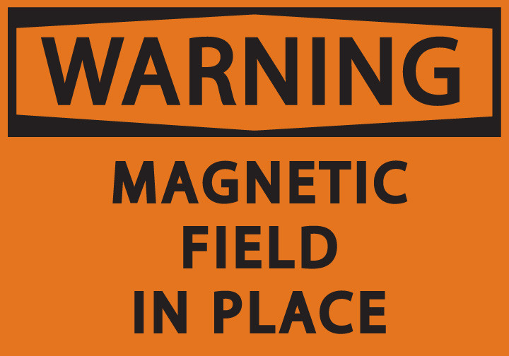 Warning Magnetic Field In Place - Radiation Signs | Zing