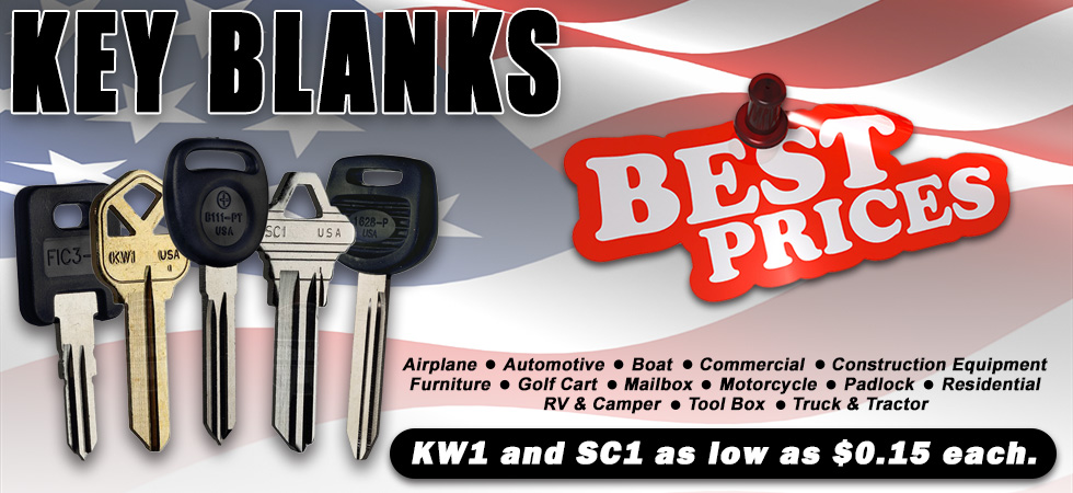 Wholesale Keys, Key Blanks and Key Cutting Machines.
