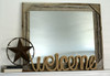 Western Mirrors | Barb Wire Barnwood Mirror | Custom Sizing