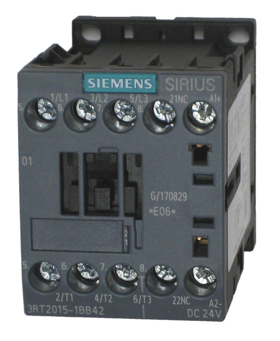Siemens Sirius 3RT2015-1BB42 3 pole 7 AMP 24 volt DC contactor