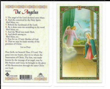 Laminated Prayer Card of Our Lady “The Angelus”.