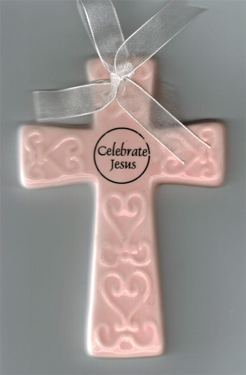 Buy Celebrate Jesus Pink Ceramic Cross