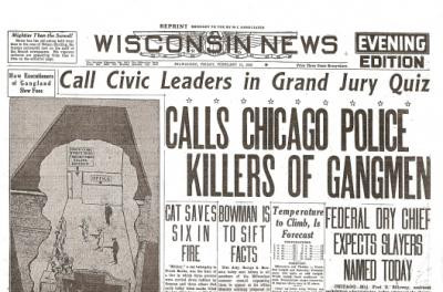 St. Valentine's Day Massacre Historic Newspaper Reprint