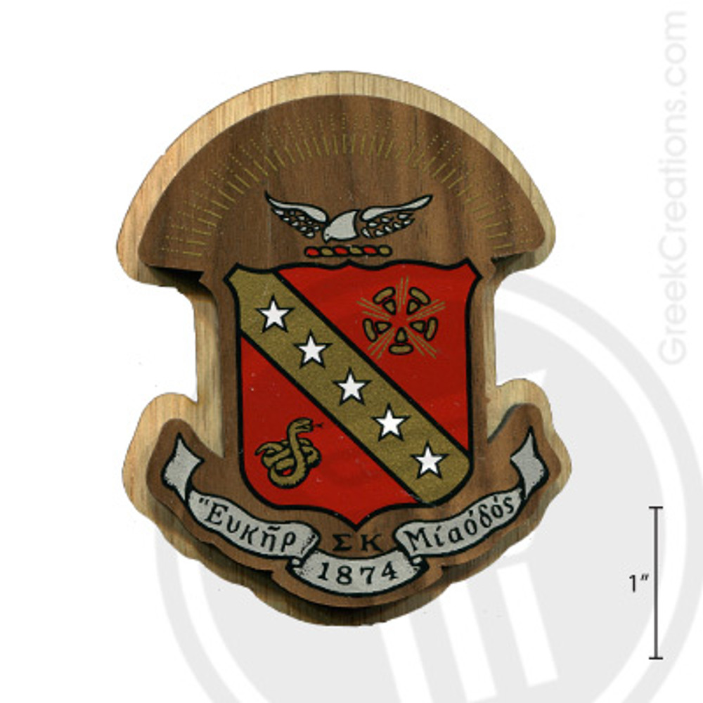 Sigma Kappa Large Raised Wooden Crest