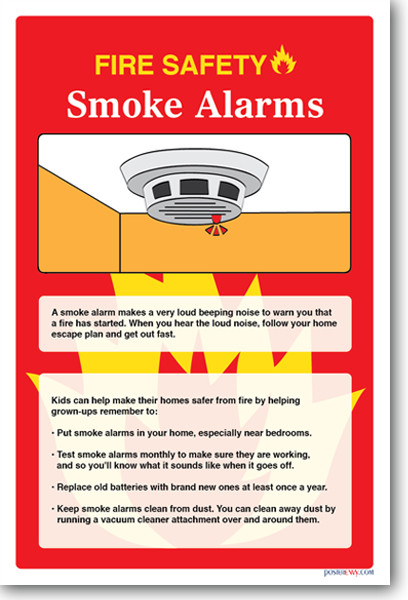 NEW Safety Cautionary POSTER - Fire Safety - Smoke Alarm - PosterEnvy.com