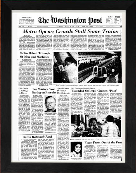 Framed Newspaper From 1977 For Your 40th Anniversary