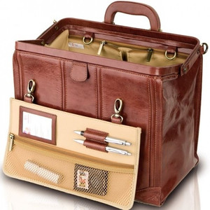 Elite Traditional Leather Doctor's Bag (Brown) | Four Square Healthcare