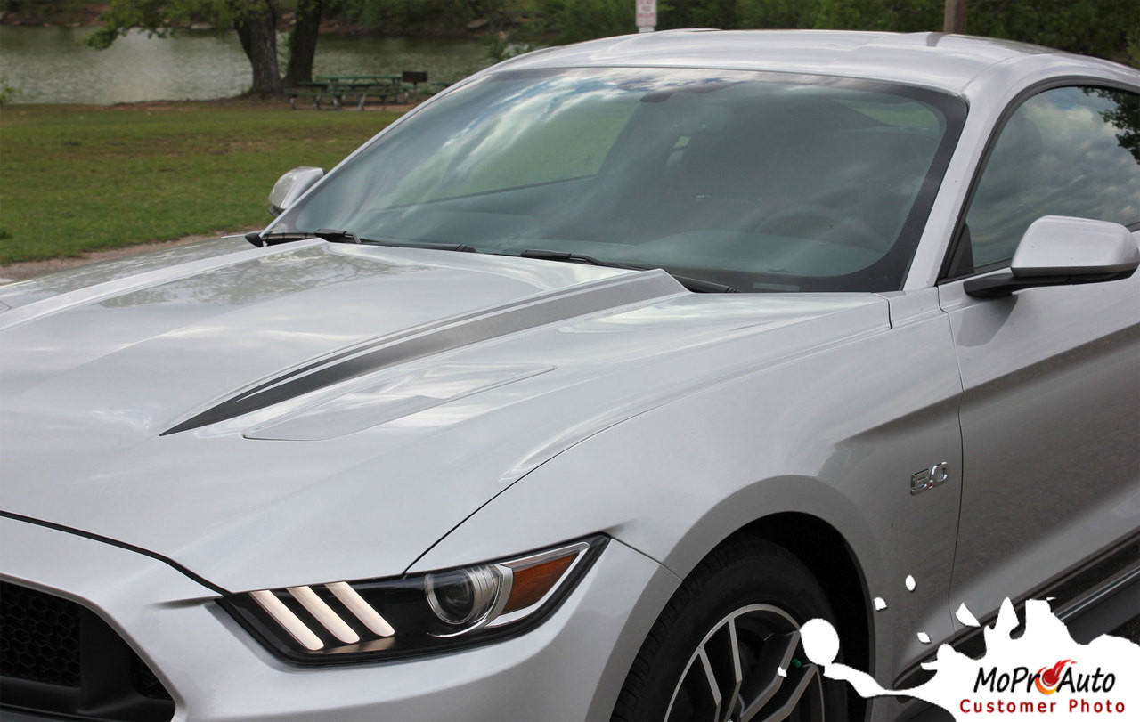FADE SPIKES : Ford Mustang Faded Hood Spear Stripes Decals Vinyl ...