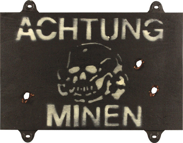 Achtung Minen Sign - German Style Military Sign - bbguns4less