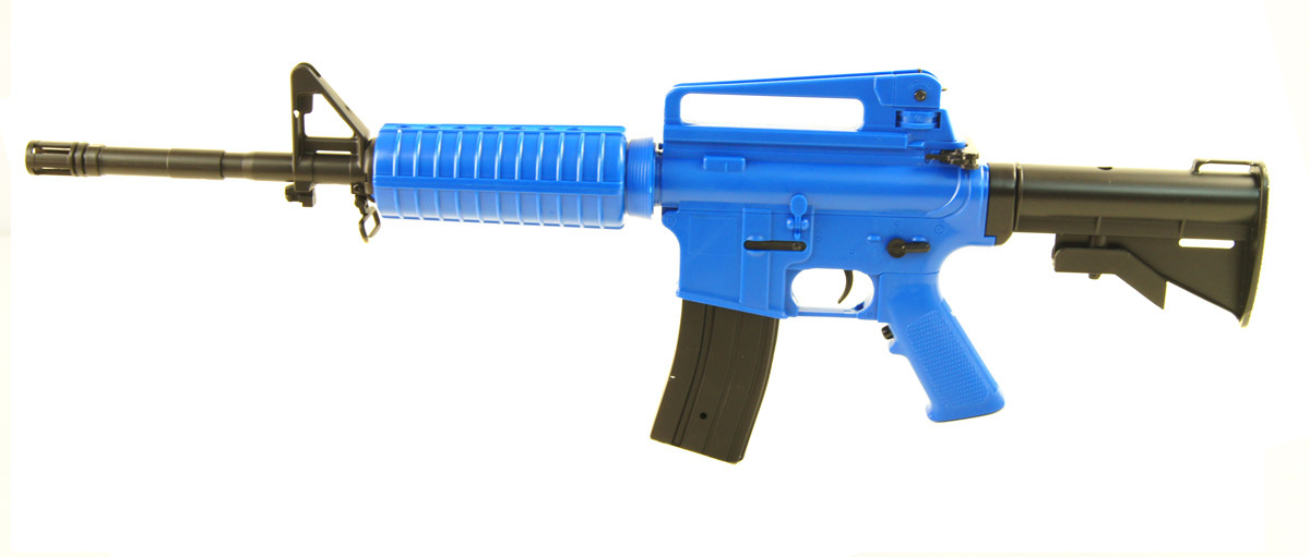 Well D94S M4 Carbine Fully Auto BB Gun In Blue - bbguns4less