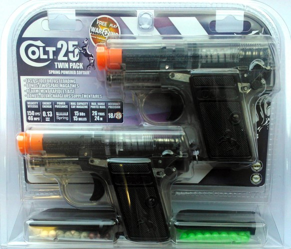 Colt 25 Replica BB gun pistol in twin pack - bbguns4less