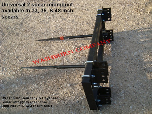 Hay Bale Stacker Universal 3 Point 2 Spear W 48 Spears