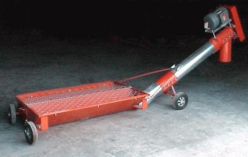 Self Powered Swing Hopper 8" to 10' Incline Auger Roll Around