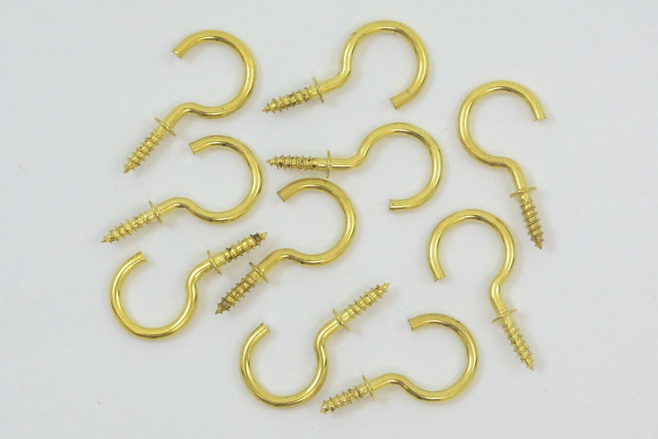 78 Inch Brass Plated Cup Hook