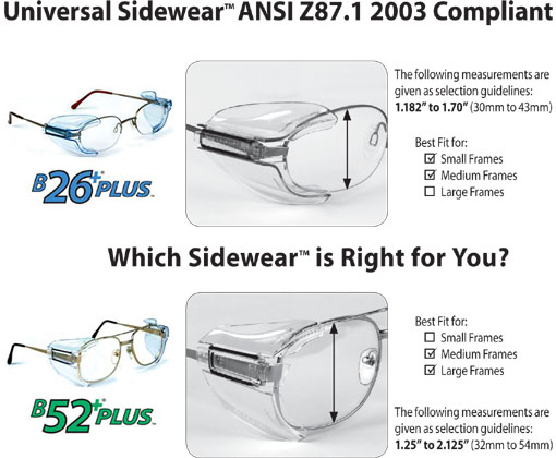 Safety Glasses Clip on Sideshield Instructions | T.A.S.C.O.