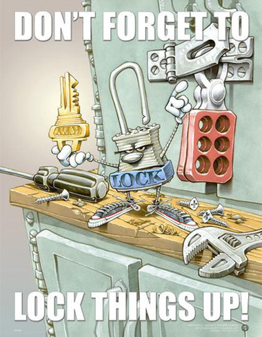 Lock Things Up Safety Poster - ENGLISH