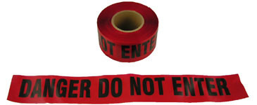 Barrier Tape Danger Do Not Enter Red 1000 Foot Rolls