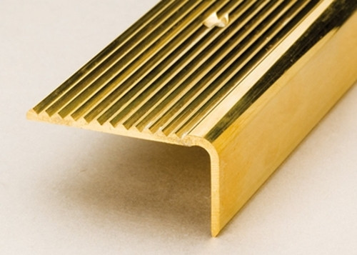 45x23mm Solid Polished Brass Stair Nosings - 2.5m - National Stair ...
