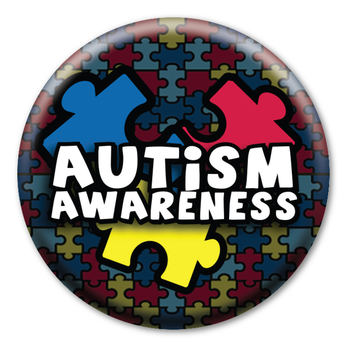 Autism Awareness Circle Button | Magnet America Autism Awareness Circle Button | Magnet America