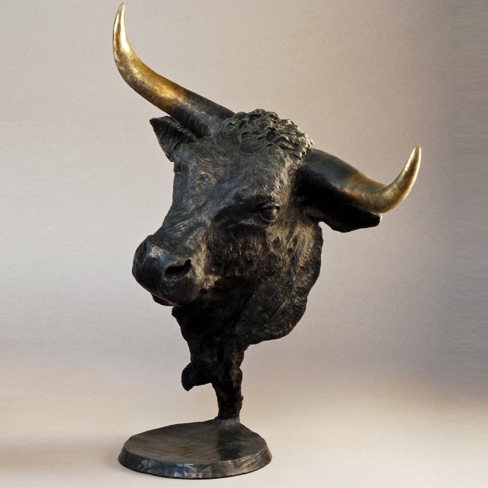 Bull Scultpure | Bust | Bronze | Mark Hopkins