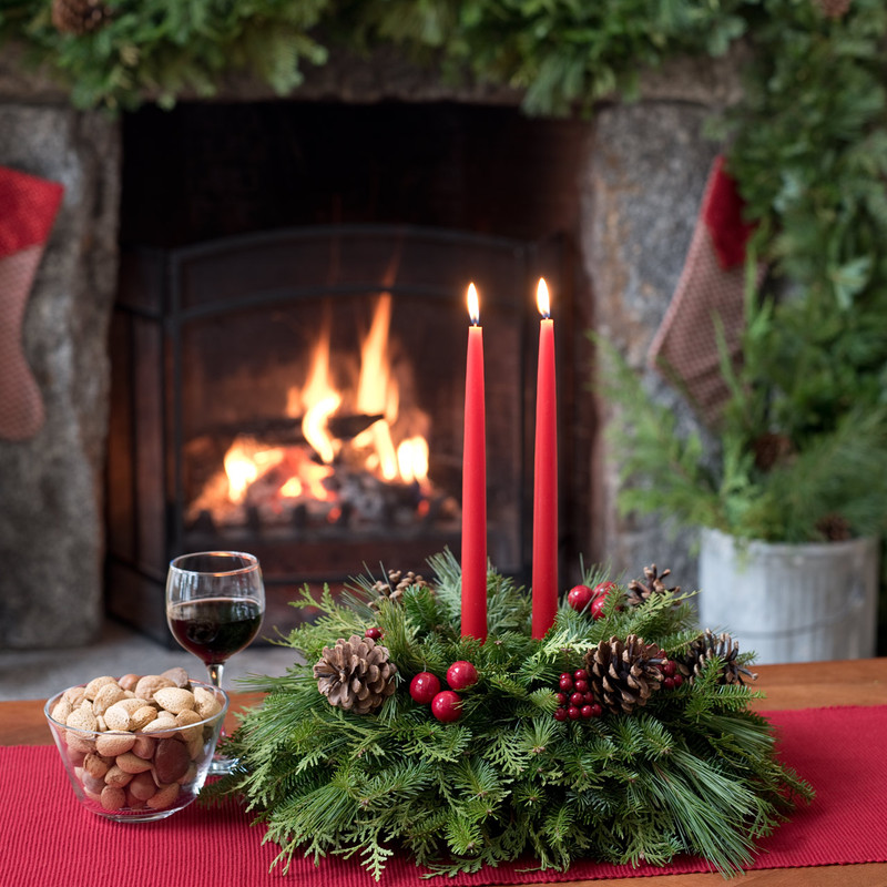 New England Centerpiece Fresh Christmas Table Centerpiece new-england-centerpiece-fresh-christmas-table-centerpiece