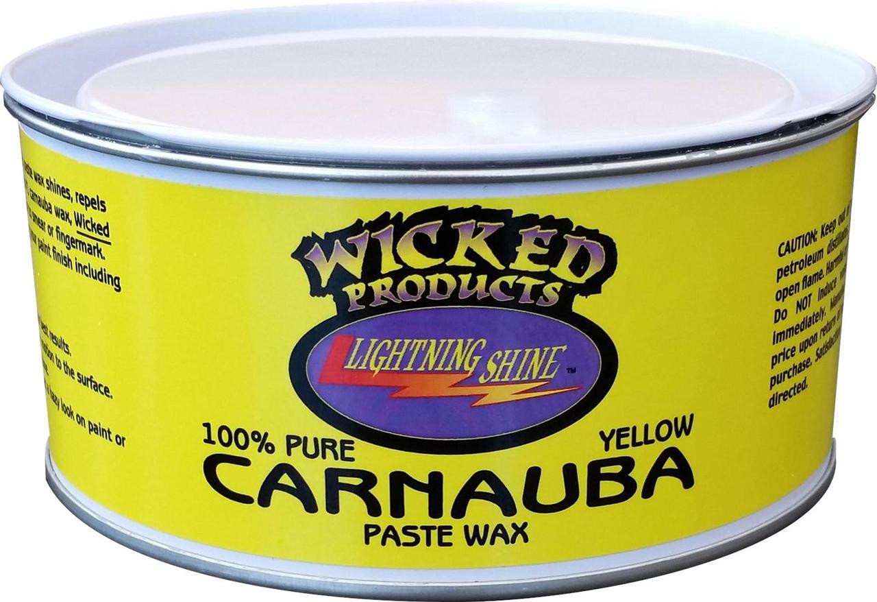 WICKED PRODUCTS PURE YELLOW CARNAUBA PASTE WAX - 14 OZ
