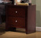 Coaster Serenity 2 Drawer Nightstand in Merlot - DealBeds.com