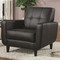 Coaster LeAndrew Round Wood Accent Chair in Black - DealBeds.com