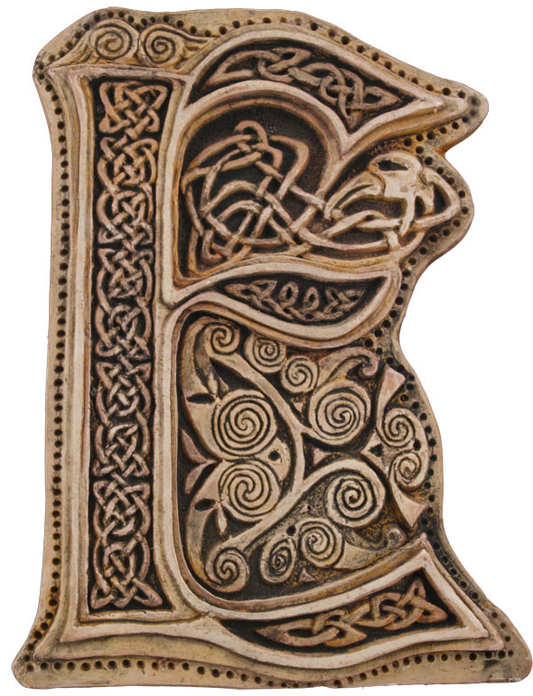 Manuscript Letter E - Illuminated Ancient Ornate Irish Manuscripts ...