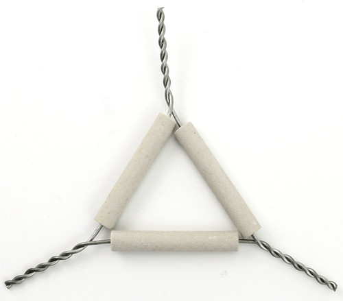 Clay triangle with 2.5" pipe stems