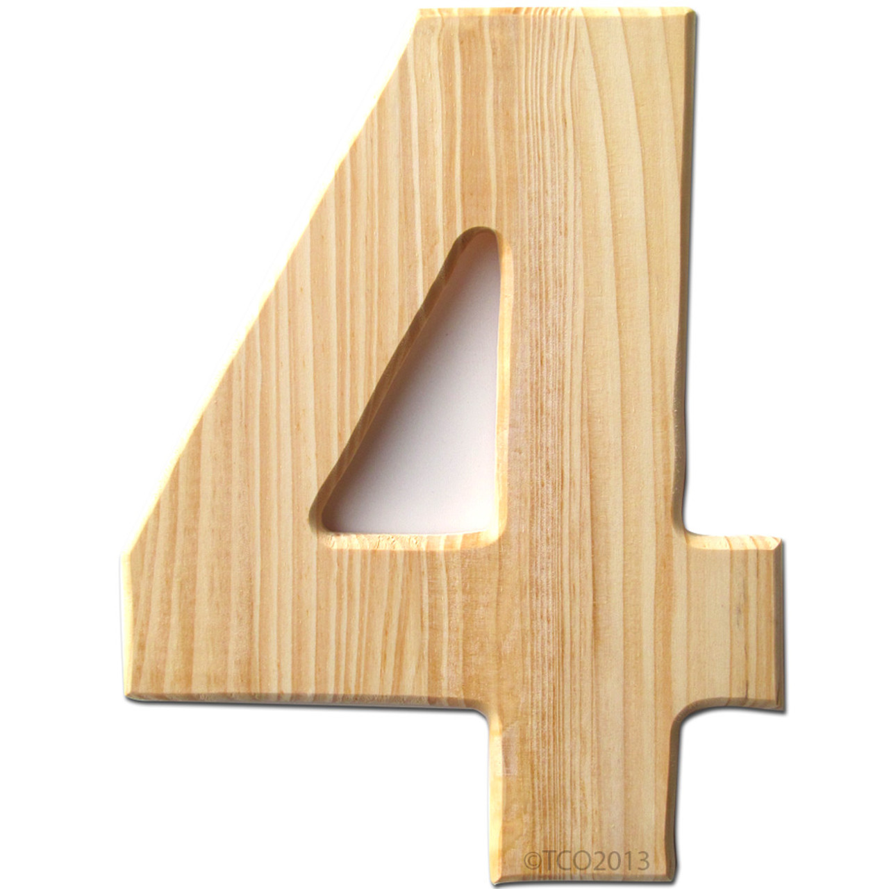 Unfinished Wood 12 In 2 In Thick Number Number 4 Crafts Outlet