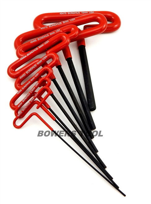 Bondhus Loop T Handle Hex Wrench Set Metric 2-10mm MADE IN USA 46487 T ...