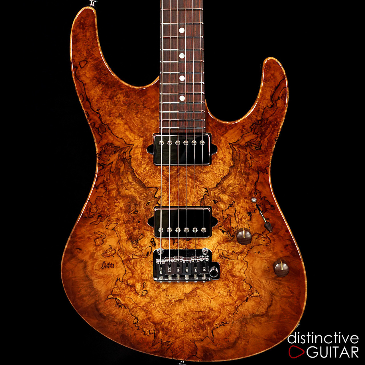 Suhr Custom Modern Distinctive Select #6 Spalted Maple Natural Burst