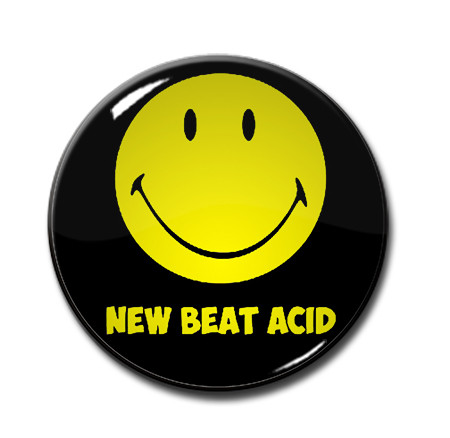 New Beat Acid - Smiley 1.5" Pin