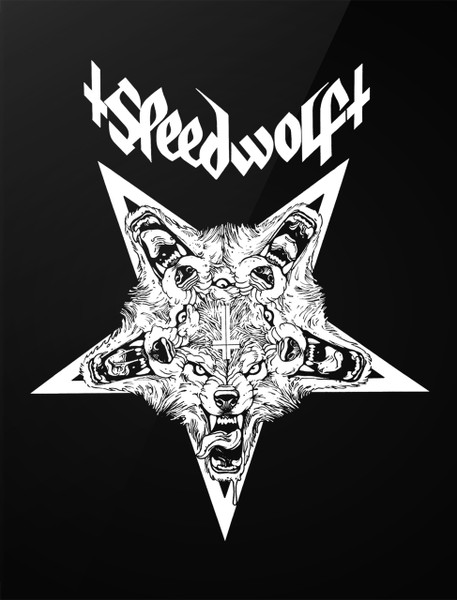 Speedwolf - Wolf Pentagram 4x5" Printed Sticker