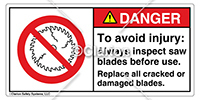Cutting Hazard Safety Labels | Clarion Safety Systems