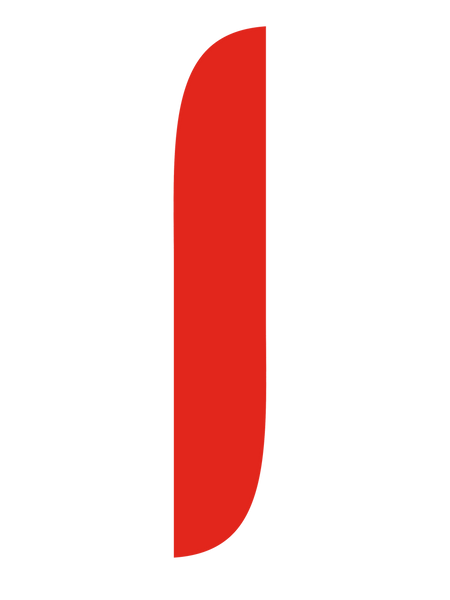 Red Solid Color Feather Flag