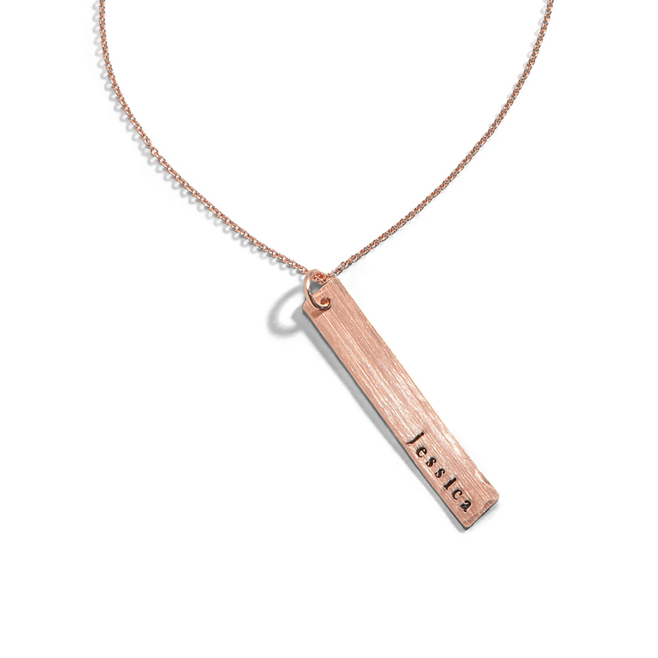 Rose Gold Name Necklace Personalized Rose Gold Necklace